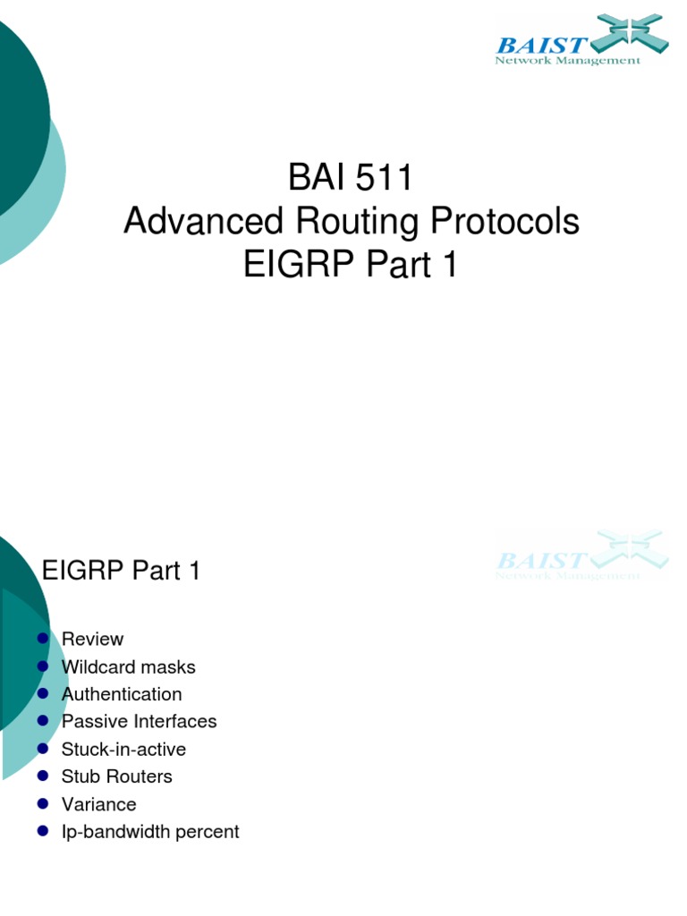 Eigrp Part 1 Sep 2010 | PDF | Routing | Network Protocols