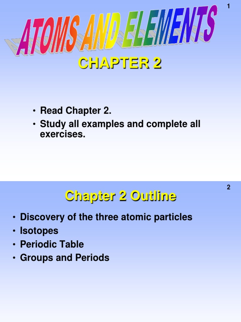 Atomic Theory and Periodic Table | PDF | Atoms | Chemical Elements