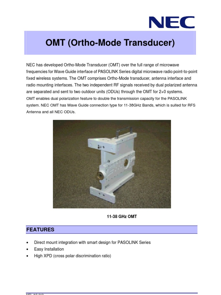 Ortho Mode Transducer | PDF