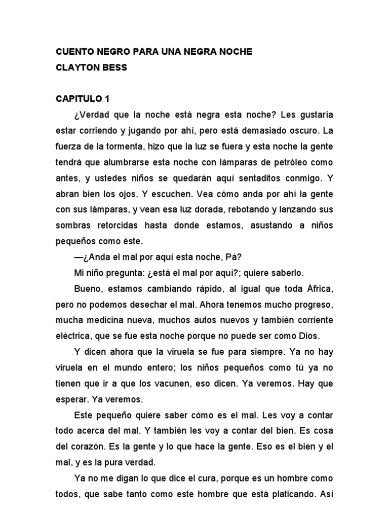 Clayton Bess - Cuento Negro para Una Noche Negra | PDF | Arboles | La risa