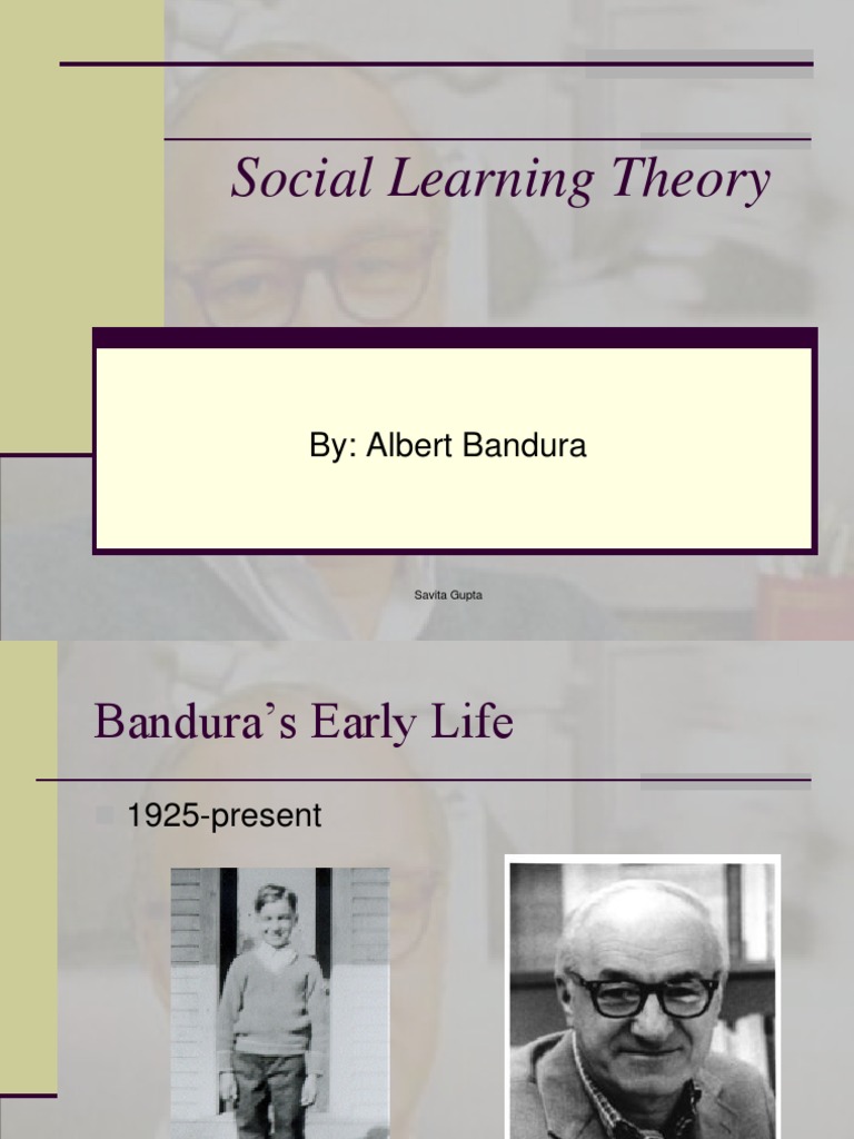 Social Learning Theory | PDF | Behaviorism | Reinforcement