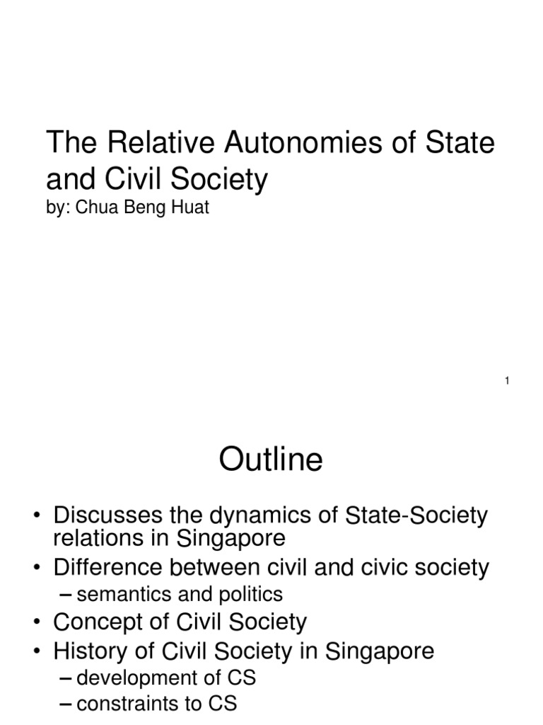 Relative Autonomy of State and Civil Society | Civil Society | Social ...