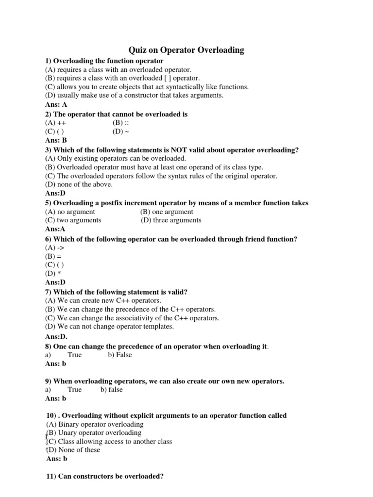 6.operator Overloading and Type Conversion | PDF | C++ | C (Programming ... 6.operator Overloading and Type Conversion | PDF | C++ | C (Programming ...
