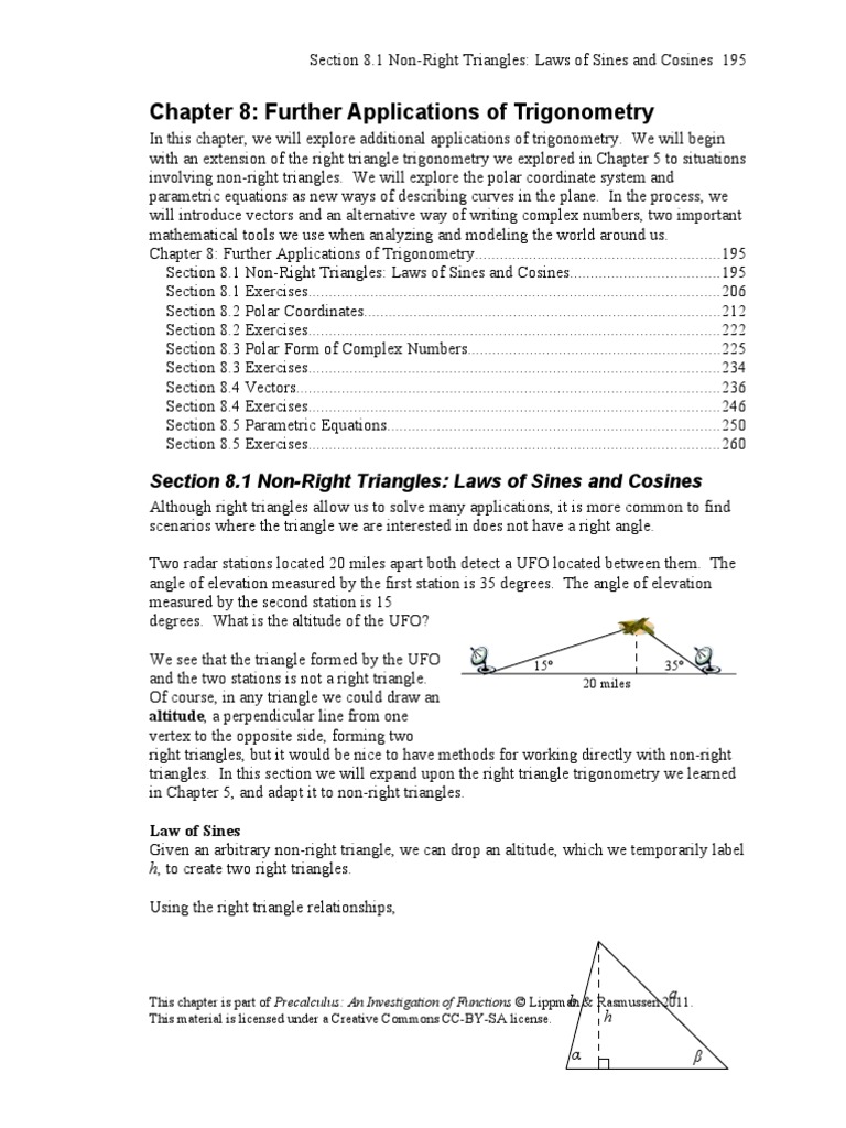 Further Applications of Trigonometry | PDF | Sine | Trigonometric Functions