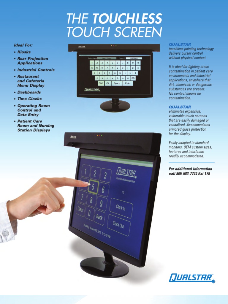 The Touchless Touch Screen: Ideal For | PDF | Touchscreen | Computer Monitor