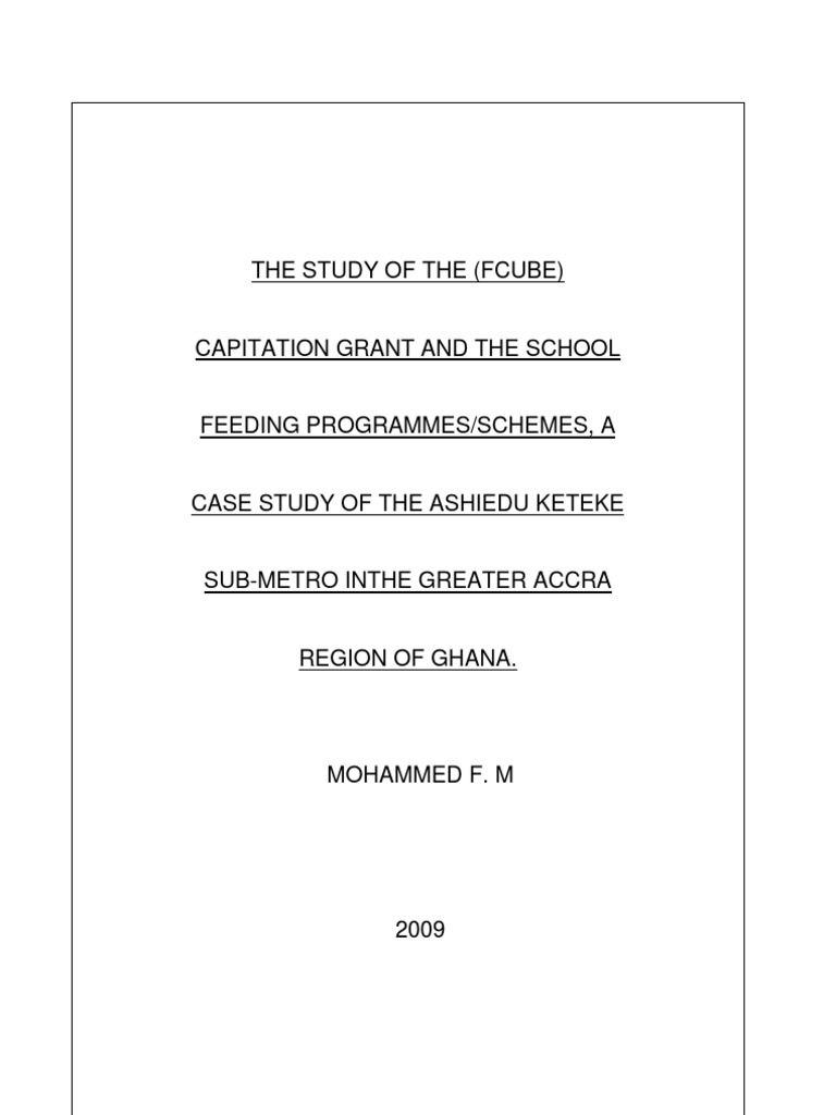 The Study of The (Fcube) | PDF | Literacy | Millennium Development Goals