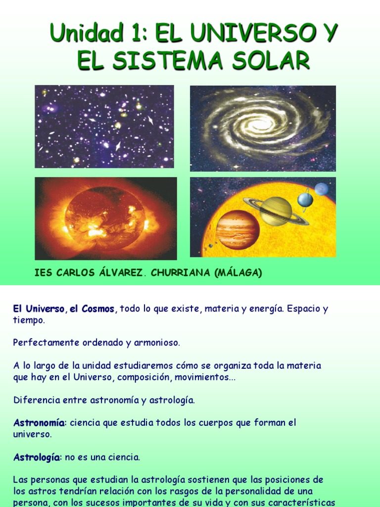 El Universo | PDF | Planetas | Galaxia