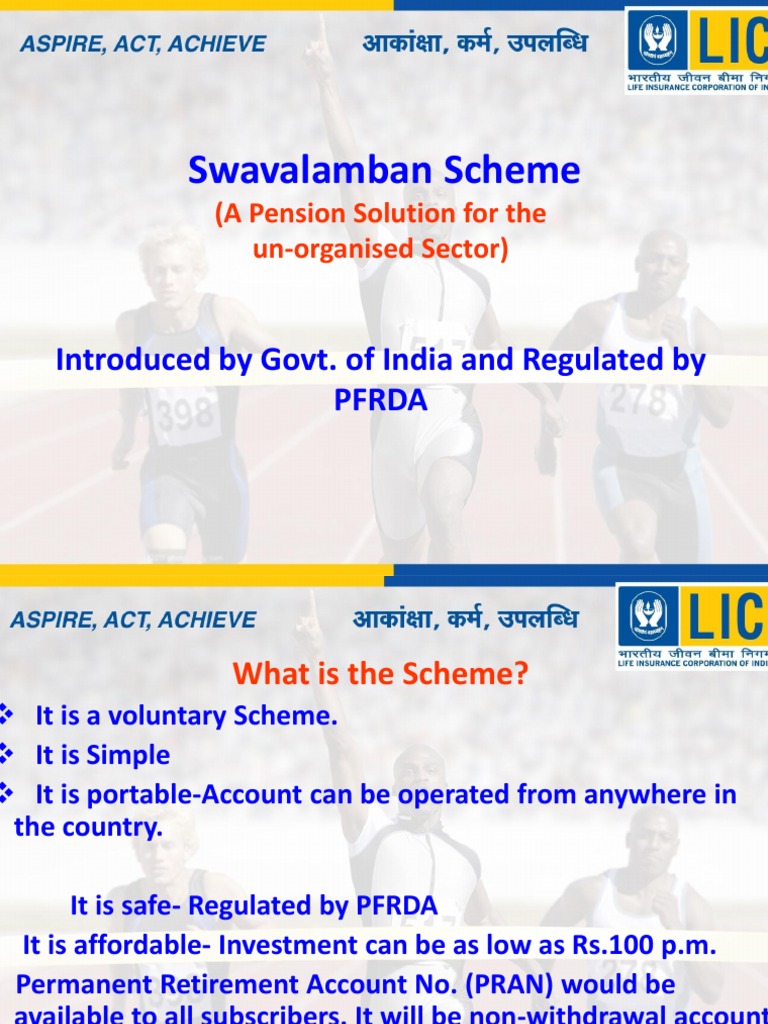 Presentation On Swavalamban Scheme 1.Ppt1 | PDF | Annuity (European ...