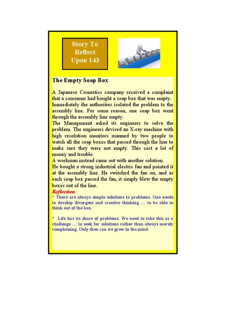 Story To Reflect Upon 143, 144 | PDF | Self-Improvement