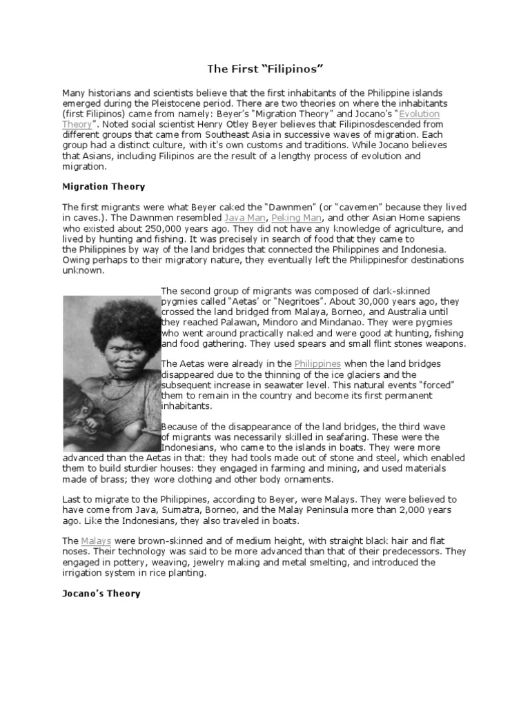 The First Filipino | PDF | Southeast Asia | Philippines