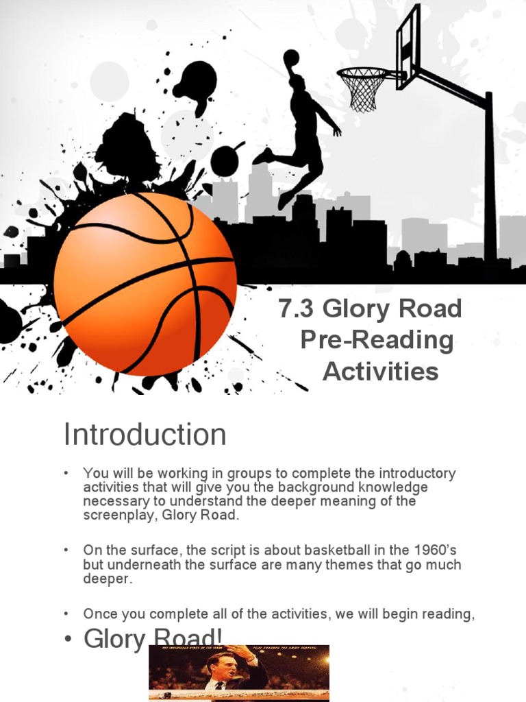 Glory Road Pre-Reading Activities | PDF | Games & Activities | Social ...