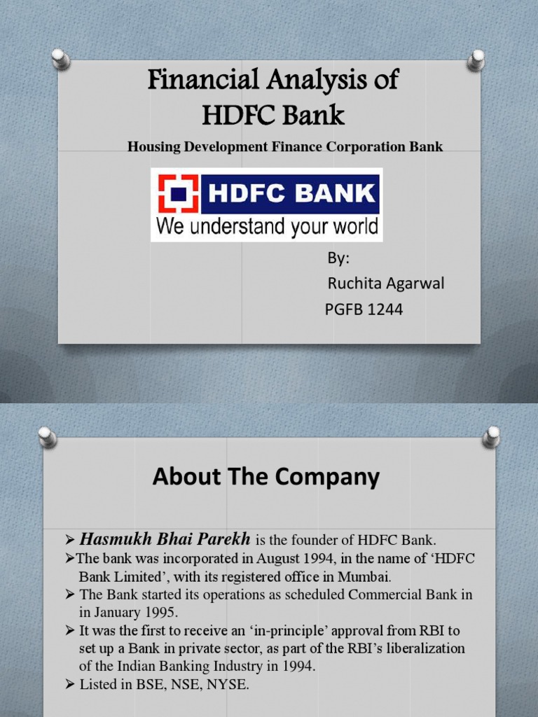 Finanial Analysis of HDFC Bank | PDF | Dividend | Profit (Accounting)