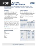 Aisi 316 | PDF | Stainless Steel | Steel
