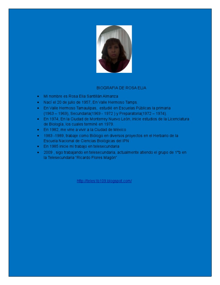 Biografia de Rosa Elia | PDF