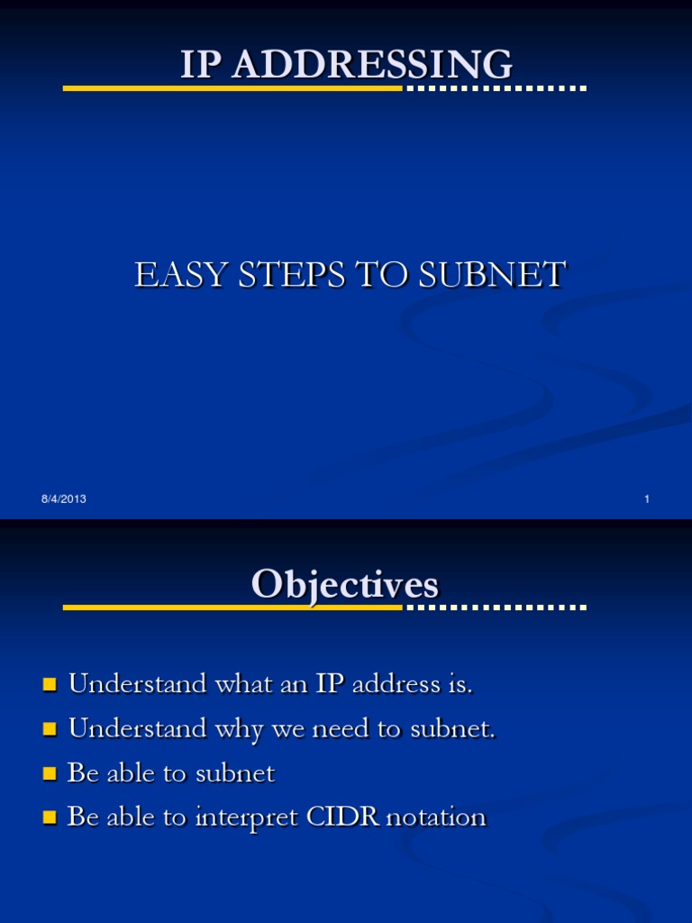 Subnetting Basics Pdf Ip Address Internet Standards