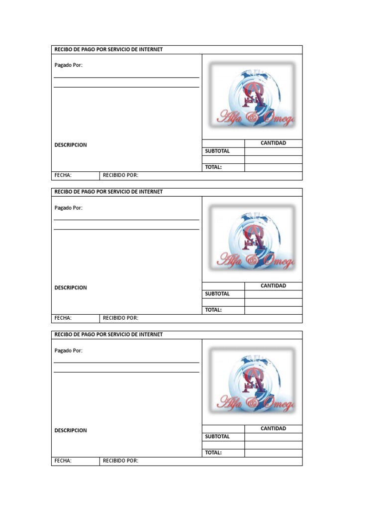 Recibo de Pago Por Servicio de Internet | PDF