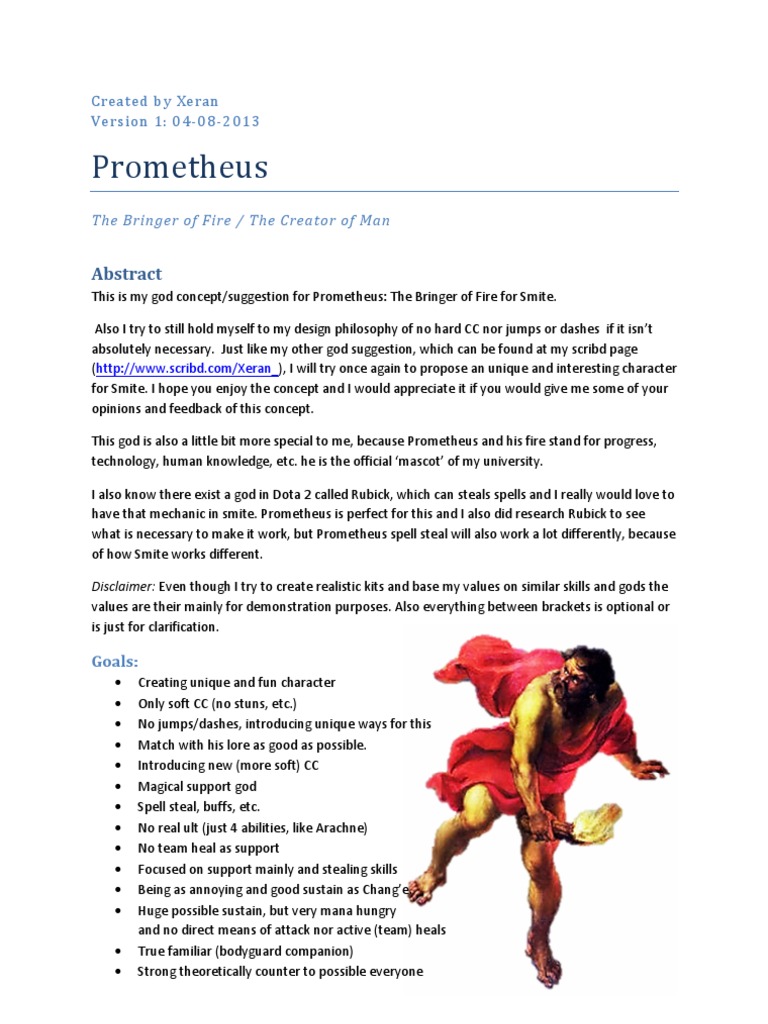 Prometheus: The Bringer of Fire | PDF | Prometheus | Mythology