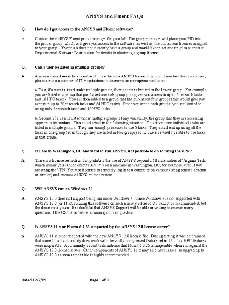 Ansys Faq | PDF | Microsoft Windows | Server (Computing)