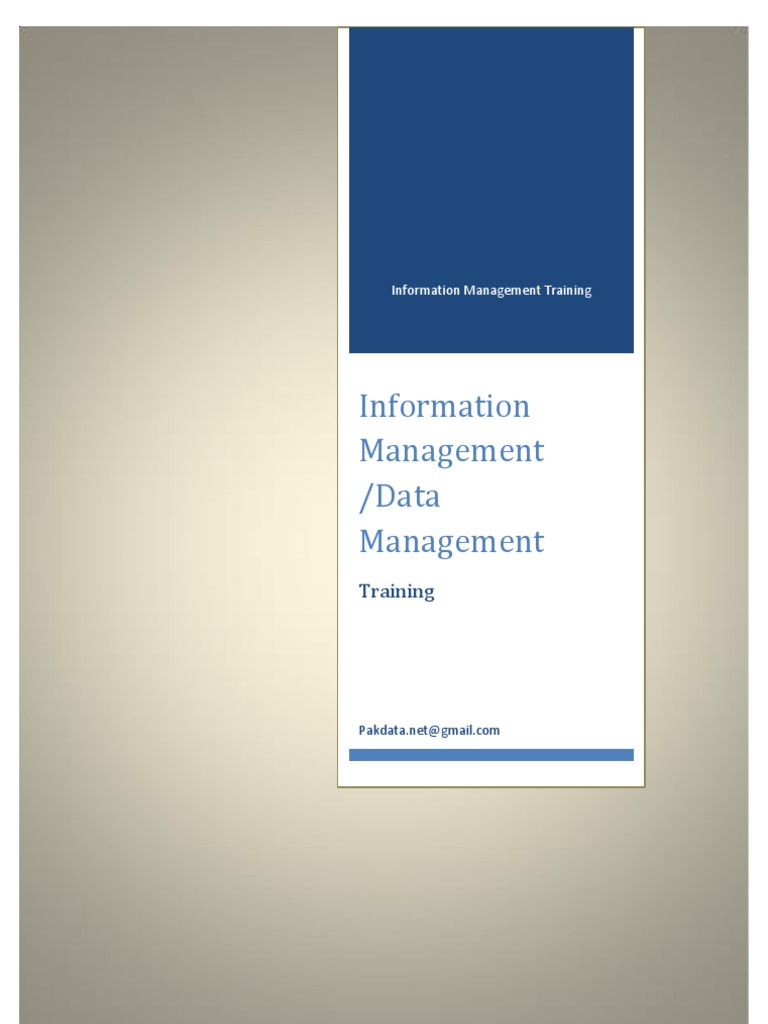 Information Management Training Course | PDF | Information Management ...