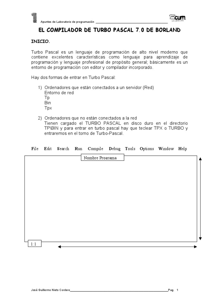 Turbo Pascal | PDF | Ventana (informática) | Programa de computadora