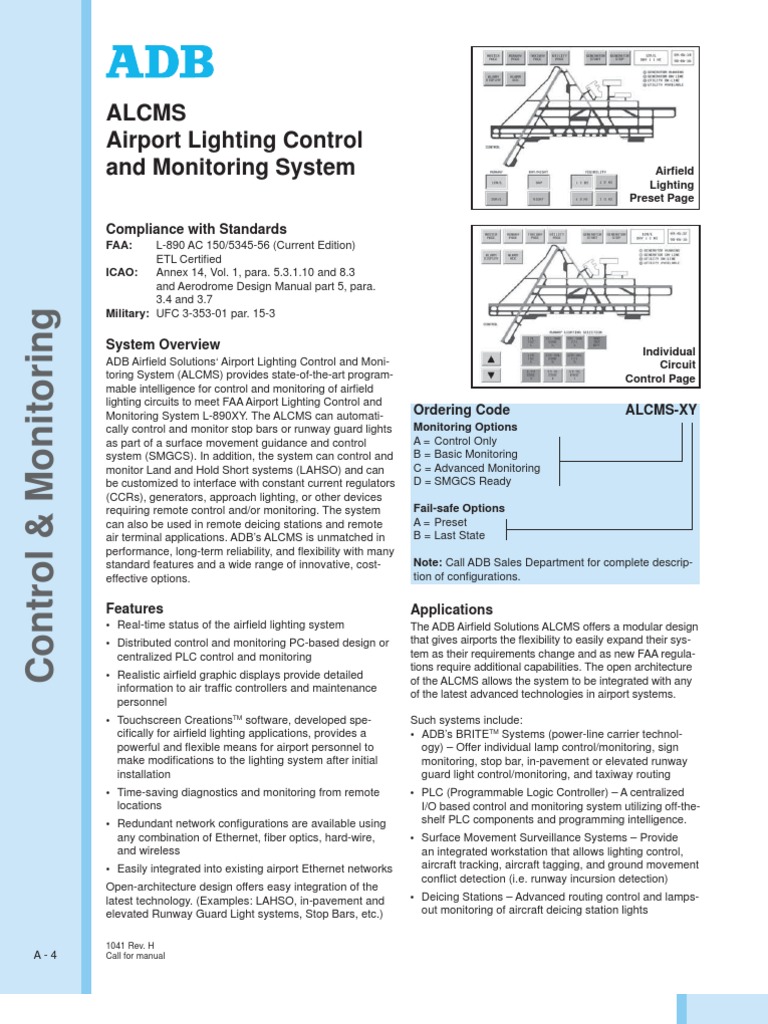 Airport Lighting Control and Monitoring System-ALCMS | PDF | Airport ...