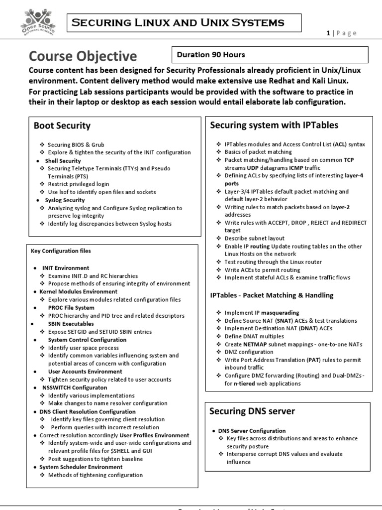 Securing Linux Systems Pdf Proxy Server Port Computer Networking 3526