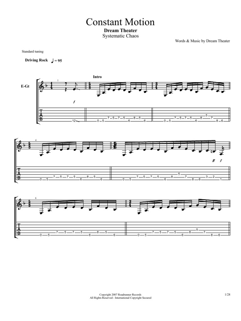 Dream Theater - Constant Motion | PDF | Songs | Rock Music