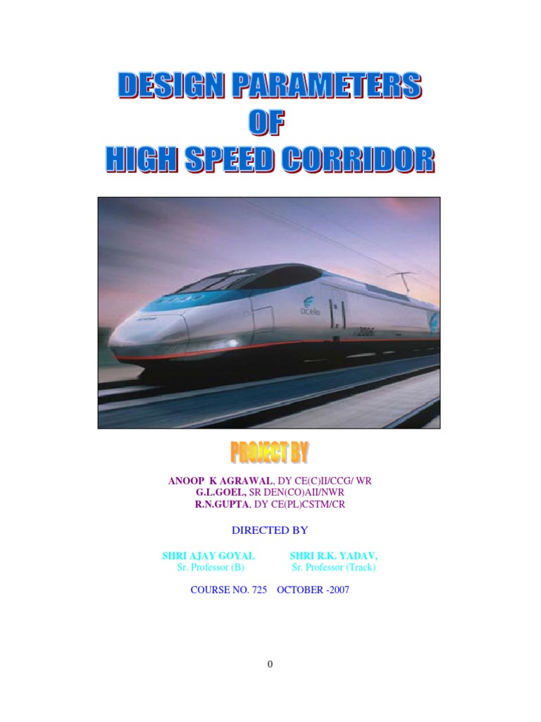 High-Speed Rail Corridor Design Parameters | PDF | Track (Rail ...