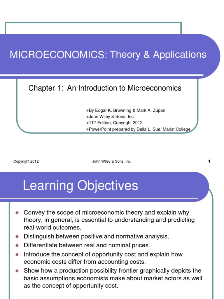 CH 01 | PDF | Microeconomics | Theory