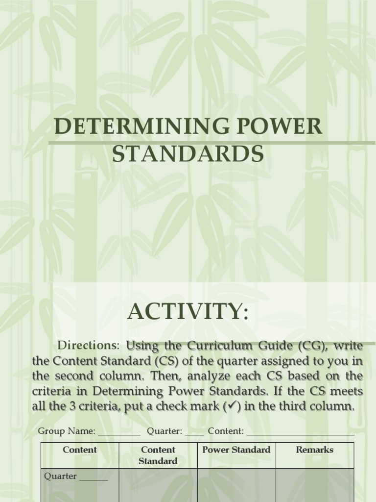 Analyzing Power Standards in Education | PDF | Business