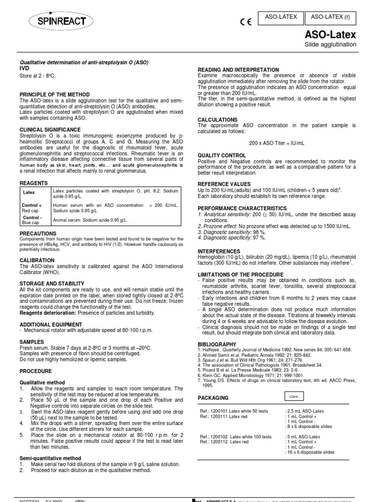 Aso Latex Spin React | PDF | Medical Specialties | Clinical Medicine