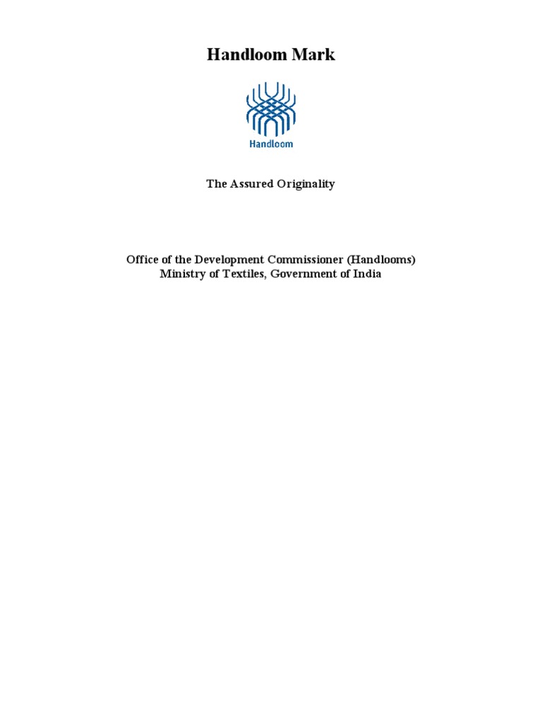 Handloom Mark | PDF | Loom | Weaving