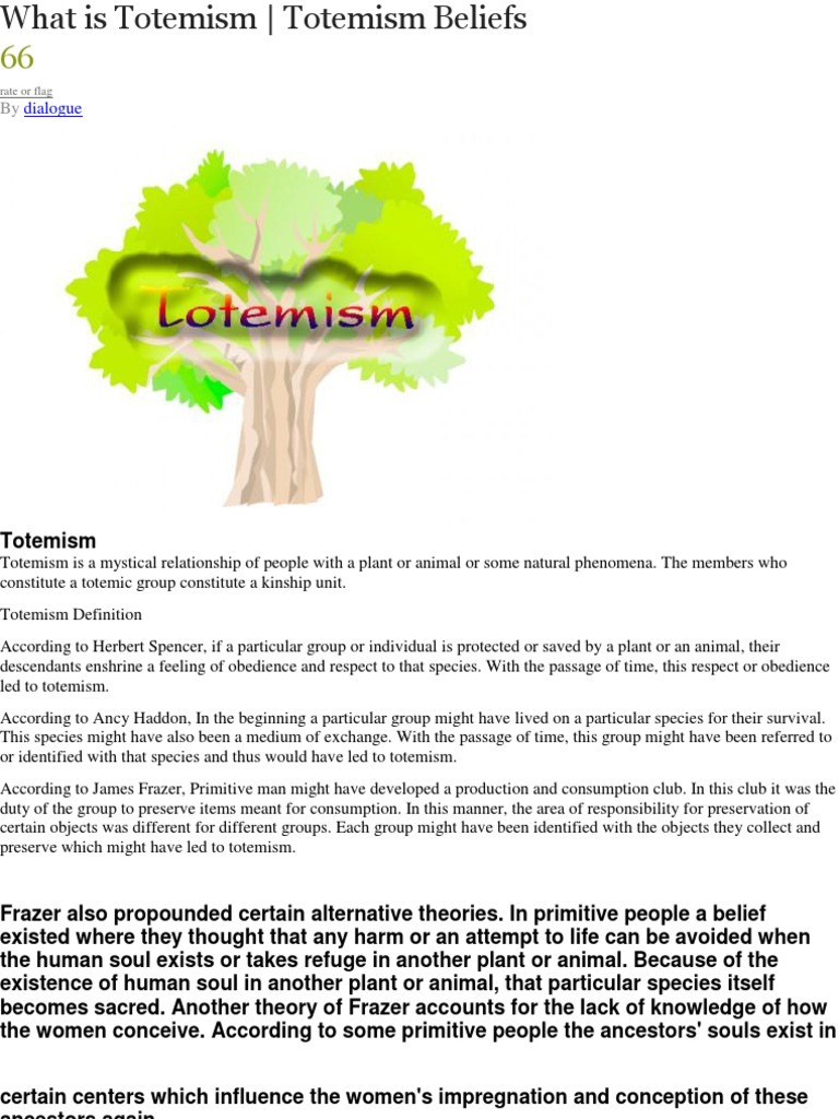 What Is Totemism | PDF | Émile Durkheim | Thought