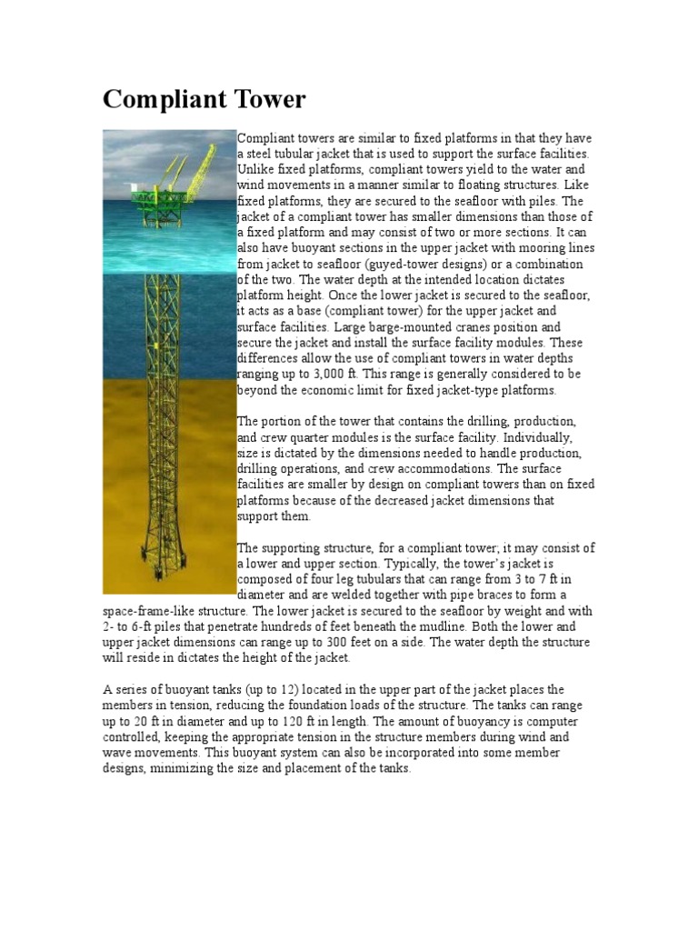 Compliant Tower | PDF | Pipeline Transport | Deep Foundation