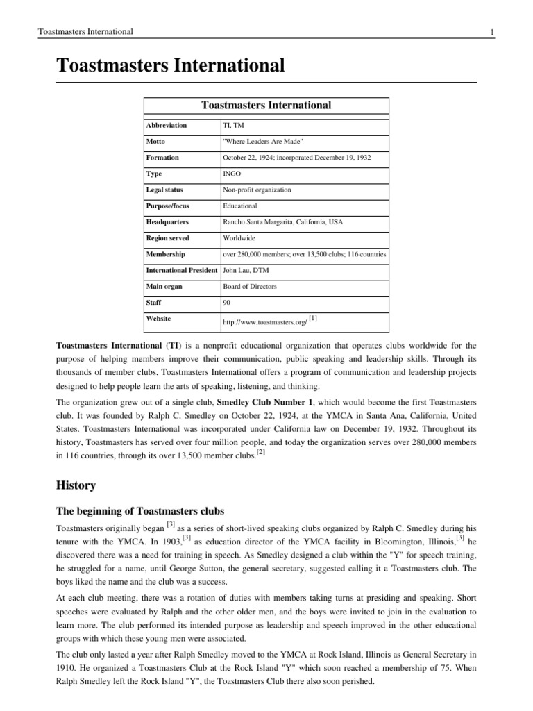 Toastmasters International | PDF | Human Communication | Communication