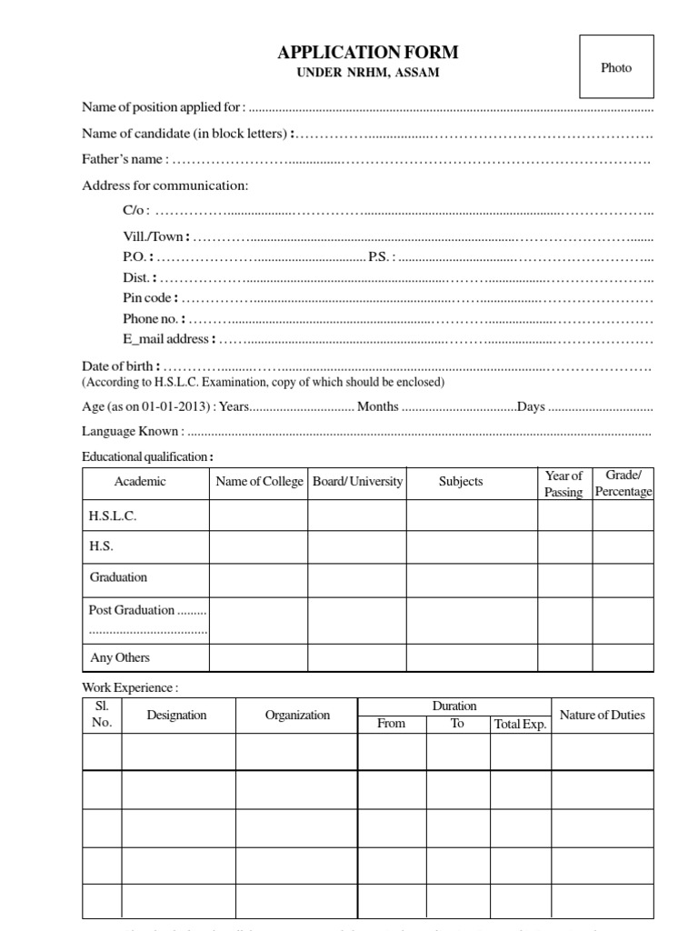 Prescribed Form of Application | PDF