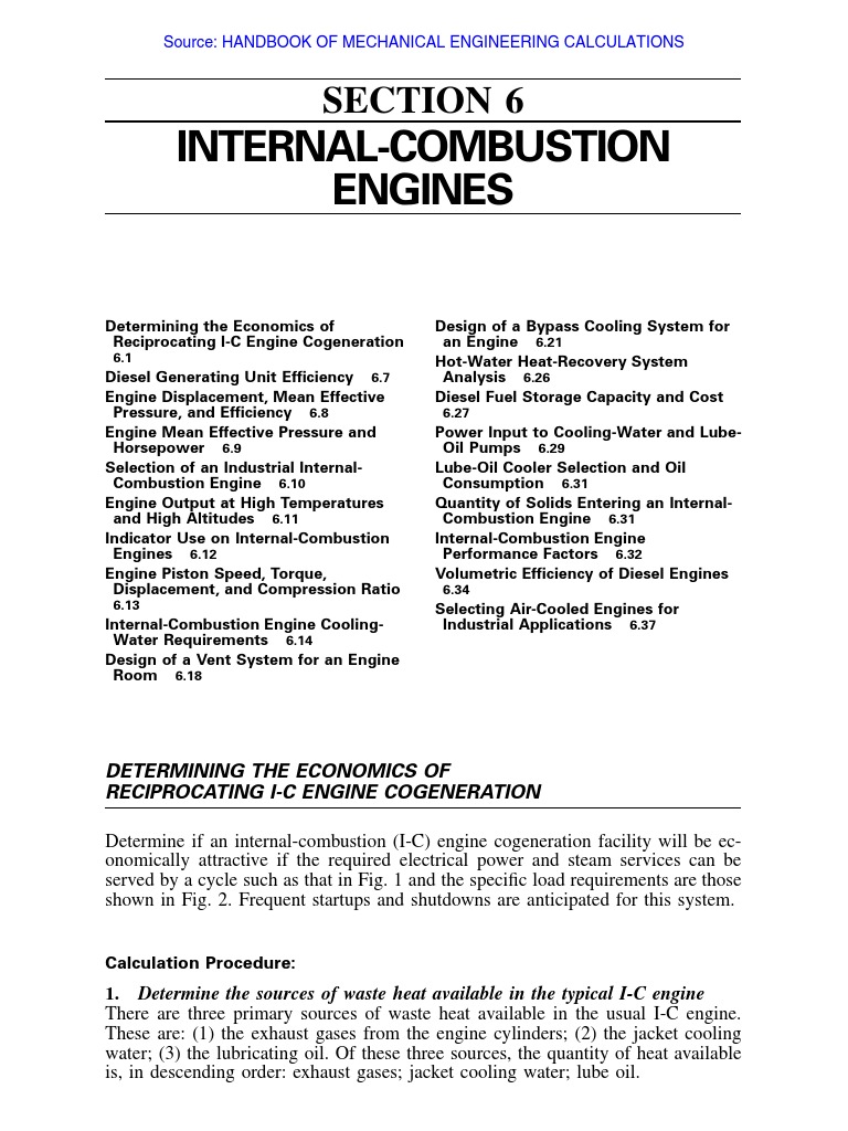 Internal Combustion PDF | PDF | Cogeneration | Internal Combustion Engine