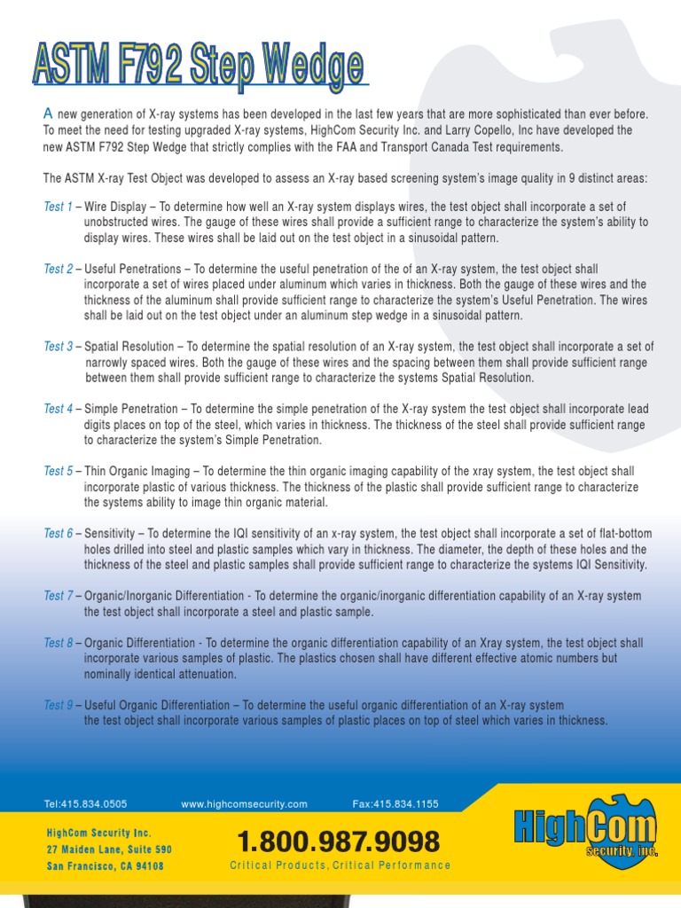 ASTM F792 Stepwedge | PDF | Optical Resolution | X Ray