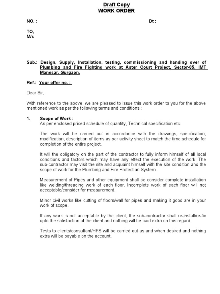 Final Draft-Work Order-1 | PDF | Taxes | Business