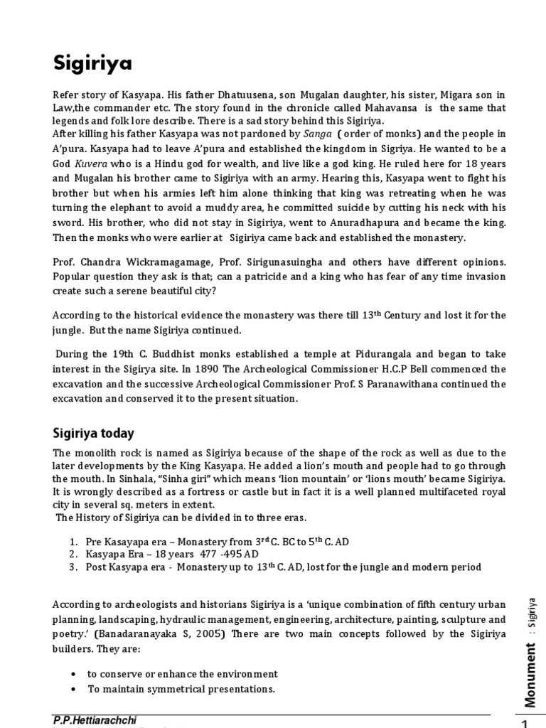 Sri Lanka - Sigiriya | PDF