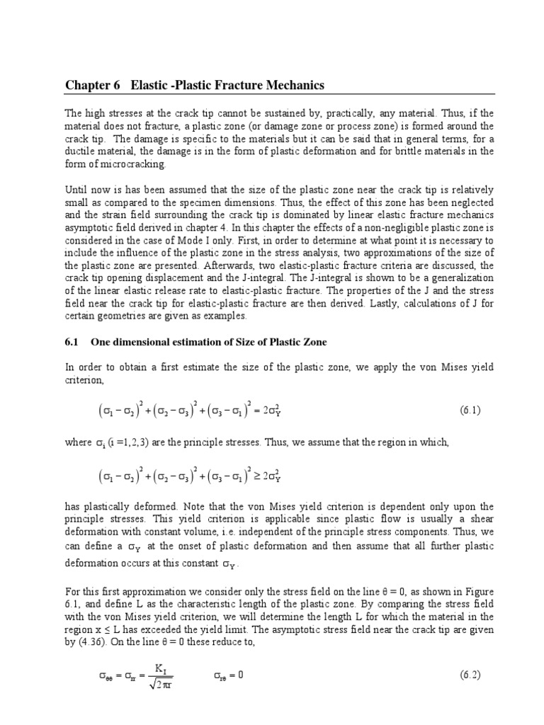 Elastic-Plastic Fracture Analysis | PDF | Fracture Mechanics ...