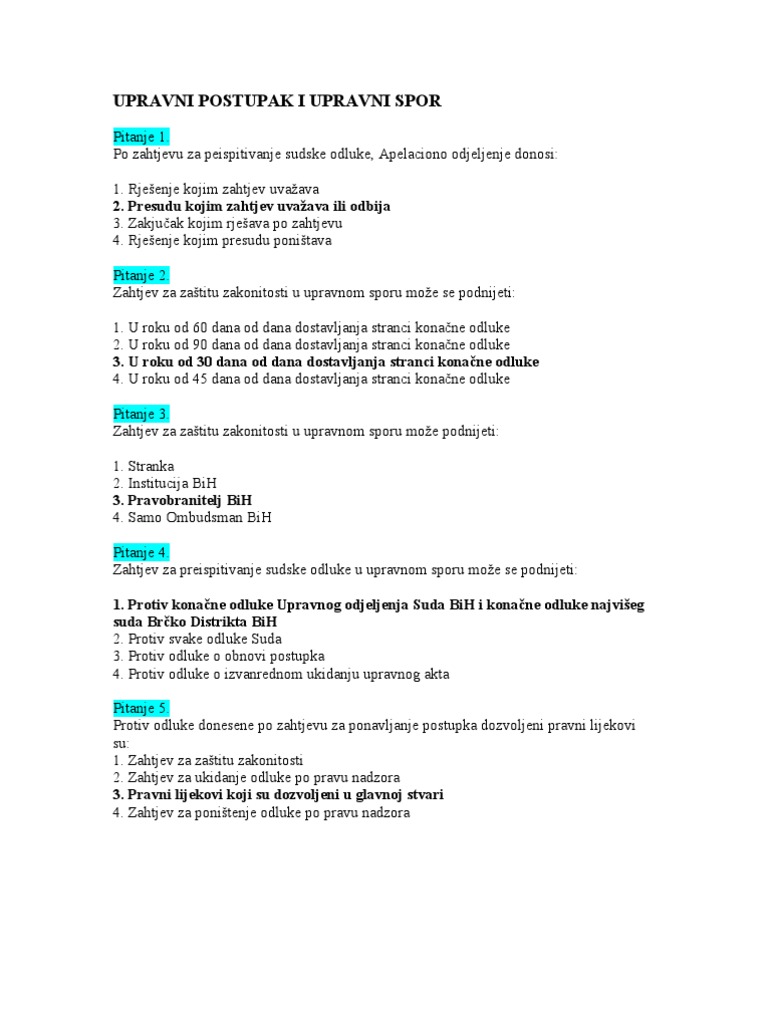 Upravni Postupak I Upravni Spor | PDF