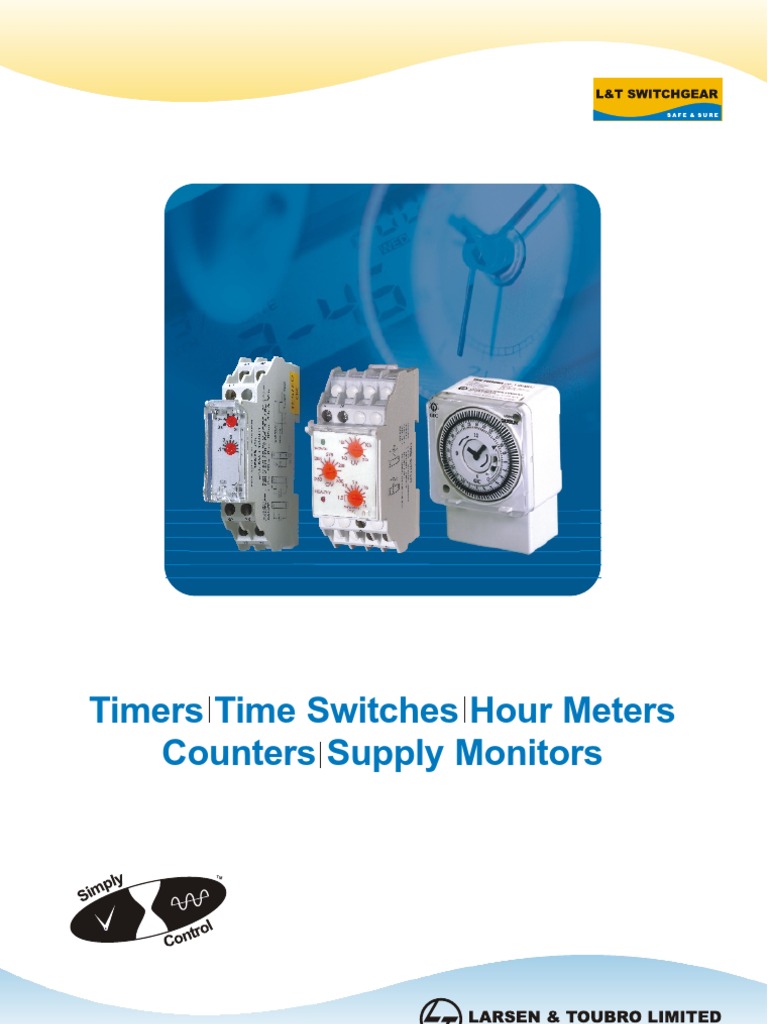 L&T Timer Switches and Hour Meters | PDF | Mains Electricity | Relay