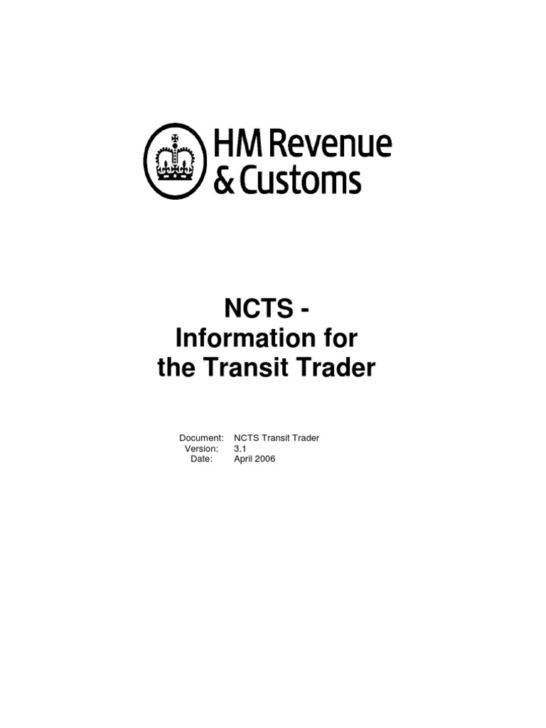 NCTS+ +Information+for+the+Transit+Trader | PDF | Guarantee | Xml