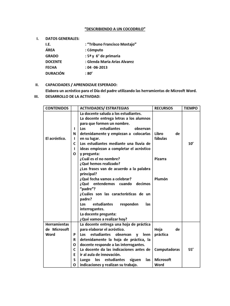 Acróstico para Papá en Word | PDF | Microsoft Word | Maestros