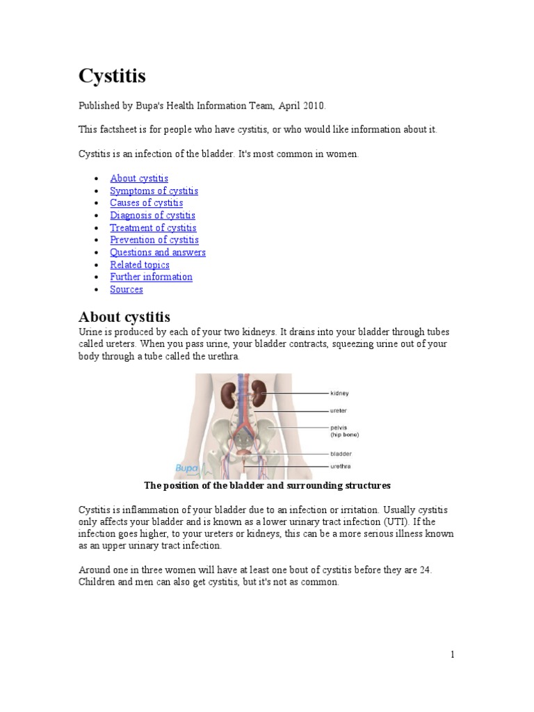 Sistitis | PDF | Urinary Tract Infection | Genitourinary System