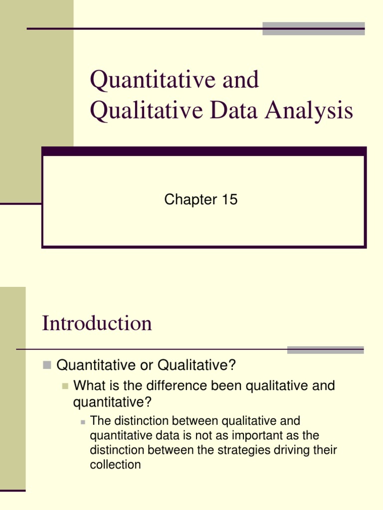 Week 5, Unit 2 Quantitative and Qualitative Data Analysis | PDF | Qualitative Research ...