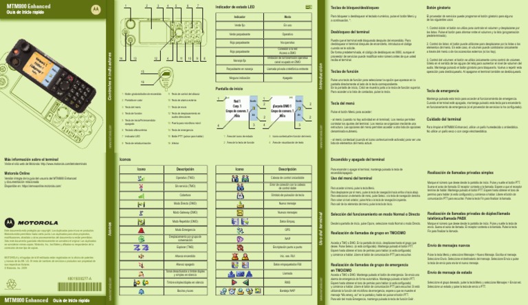 Mtm800e Quick Start Guide Español | PDF | Duplex (Telecomunicaciones ...