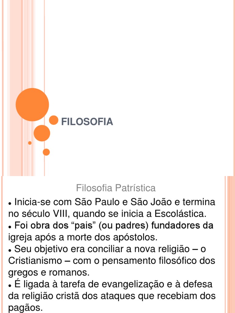 FILOSOFIA - Patristica, Escolastica, Renascimento | PDF | Fundadores da ...