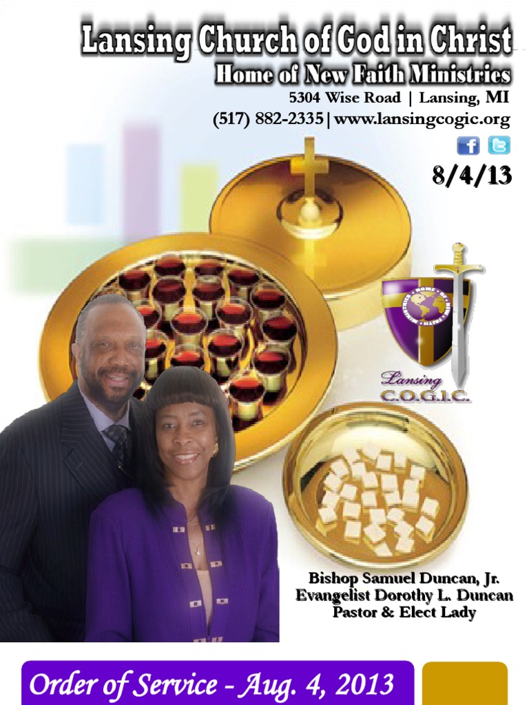 Lansing COGIC 8-4-13 Sunday Program FINAL | PDF | Religious Behaviour ...